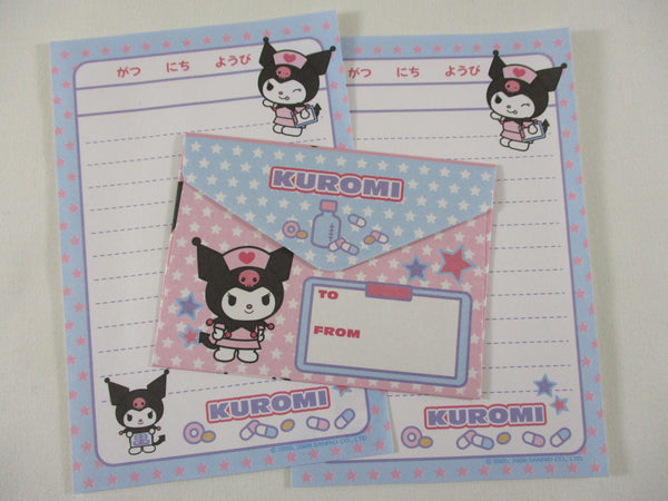Cute Kawaii Sanrio Kuromi Mini Letter Set A 2008 - Small Writing Note ...