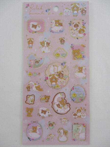 Cute Kawaii San-X Rilakkuma Swan Sticker Sheet 2022 - A Pink - for Pla ...