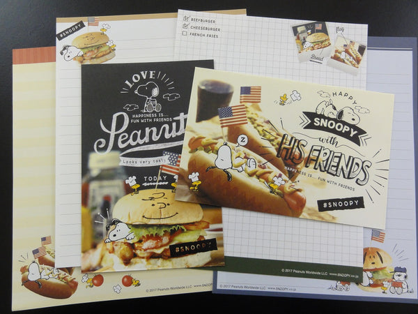 Peanuts Snoopy Letter Sets - N - Stationery Writing Paper Envelope ...