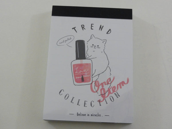 Kawaii Cute Crux Nail Polish Cat Trend Collection Mini Notepad / Memo ...
