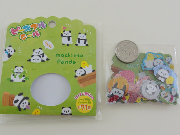 Cute Kawaii Mind Wave Mochitto Panda Flake Stickers Sack - for Journal ...