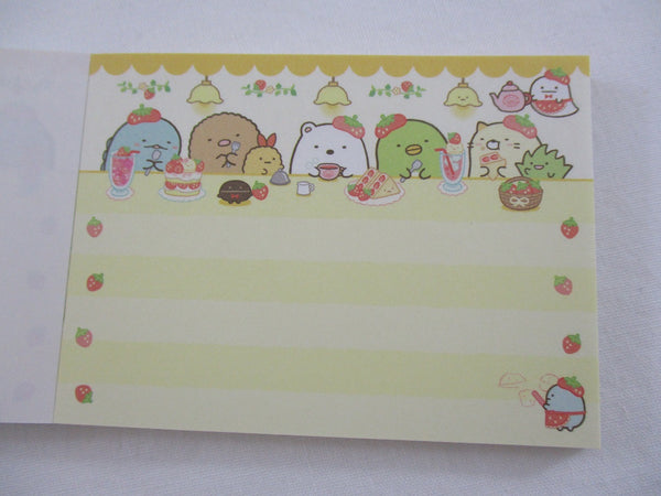 Cute Kawaii San-X Sumikko Gurashi Strawberry Fair Mini Notepad / Memo ...