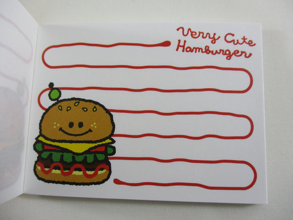 Cute Kawaii Kamio Very Cute Hamburger Mini Notepad / Memo Pad - Rare ...